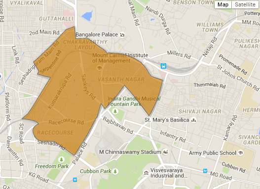 Ward information - Ward 93: Vasanth Nagar - Citizen Matters